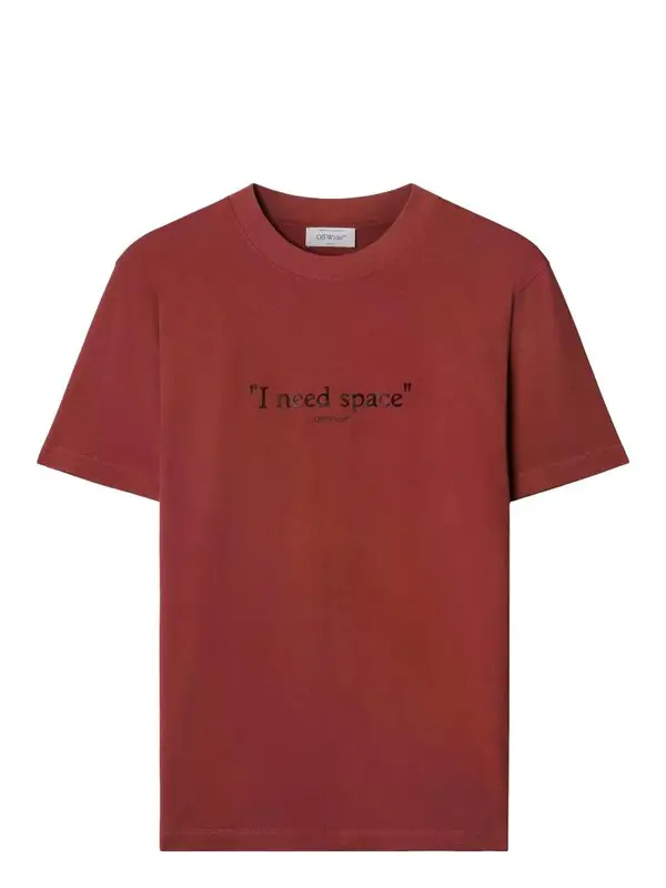 Off-White Give Me Space Cotton T-shirt - Red