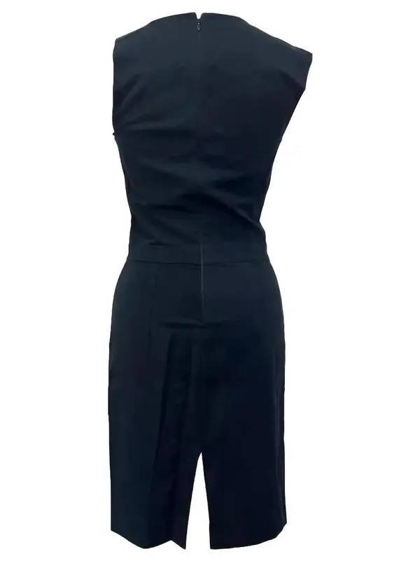 Balenciaga Asymmetric Neckline Midi Dress - Blue