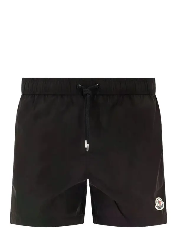 Moncler Logo-patch Swim Shorts - Black