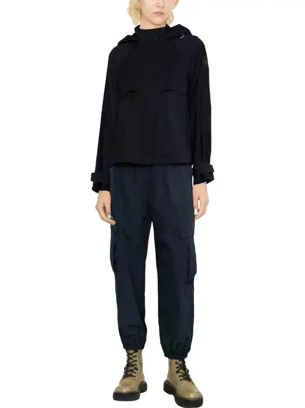 Woolrich Hooded Wool Short Parka - Blue