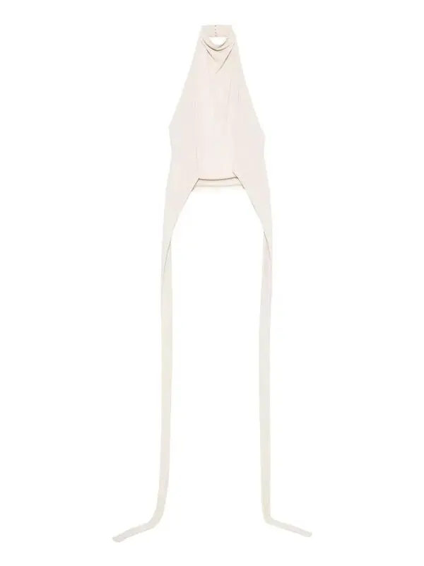 FRANCESCO MURANO Halterneck Draped-detail Top - Neutrals