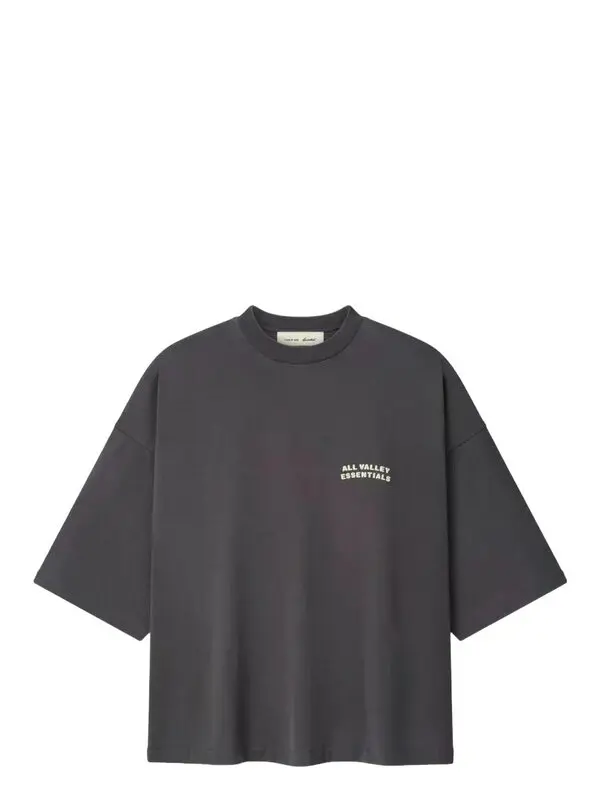 Fear Of God Merch Tee Logo-print Drop-shoulder T-shirt - Grey