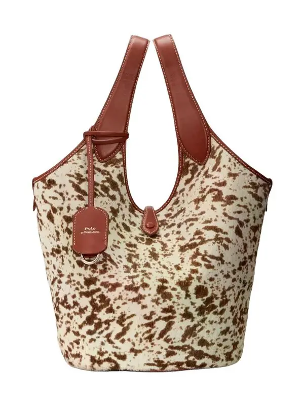 Polo Ralph Lauren Logo-detail Leather Tote Bag - Brown