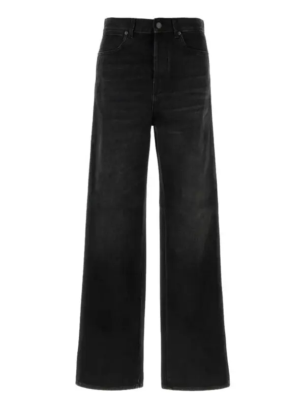 Gucci Web-stripe Wide-leg Jeans - Black