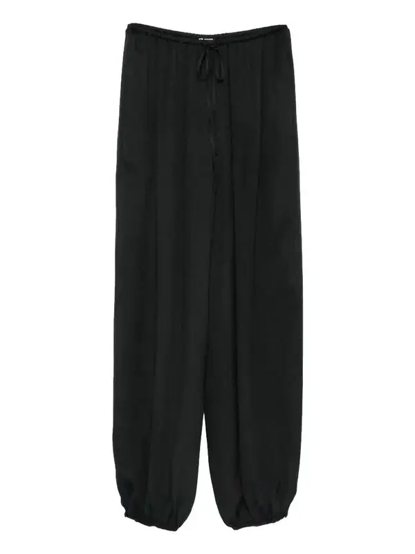 FORTE_FORTE Drawstring-waist Elasticated-cuff Trousers - Black