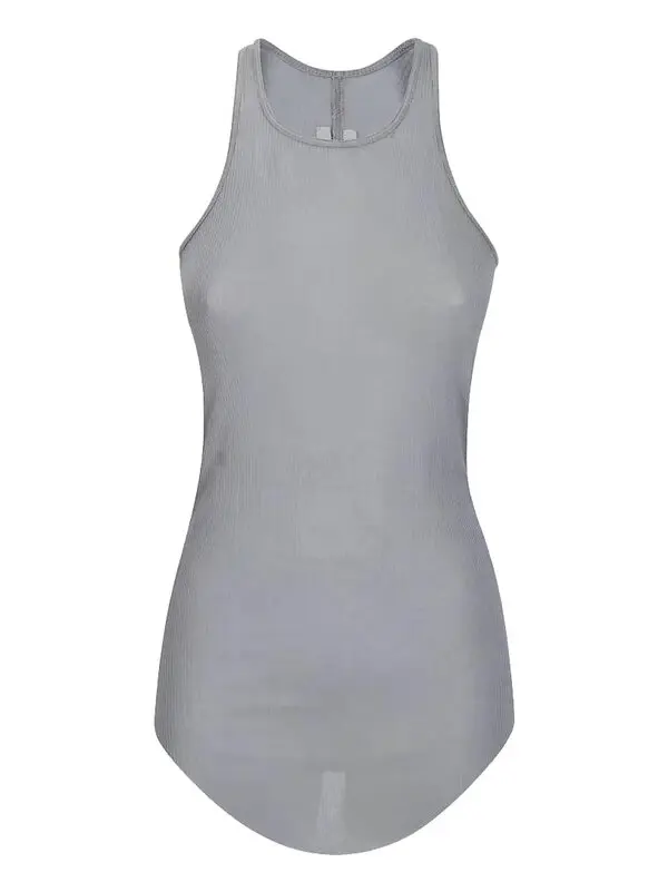 Rick Owens Basic Ribbed-knit Tank Top - Grey