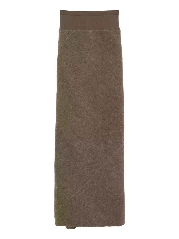 Rick Owens Flared Maxi Skirt - Brown