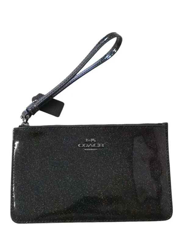 COACH VINTAGE Glitter Wristlet Bag - Black