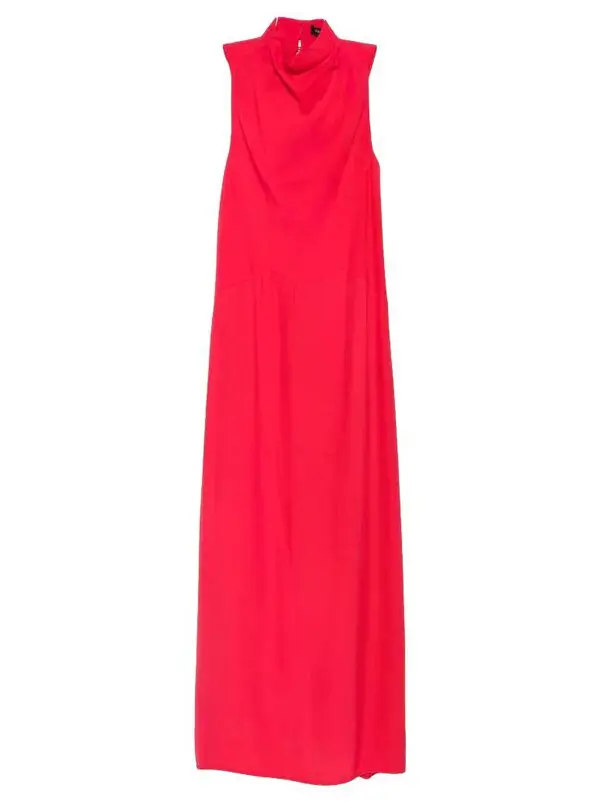 Bcbgmaxazria Cut-out High-neck Maxi Dress - Red