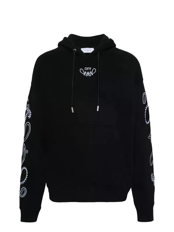 Off-White Bandana Arrows-embroidered Hoodie - Black