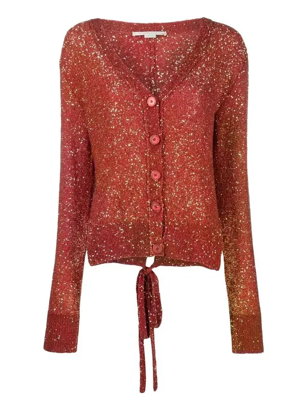 Stella McCartney Sequin-embellished Cardigan - Red