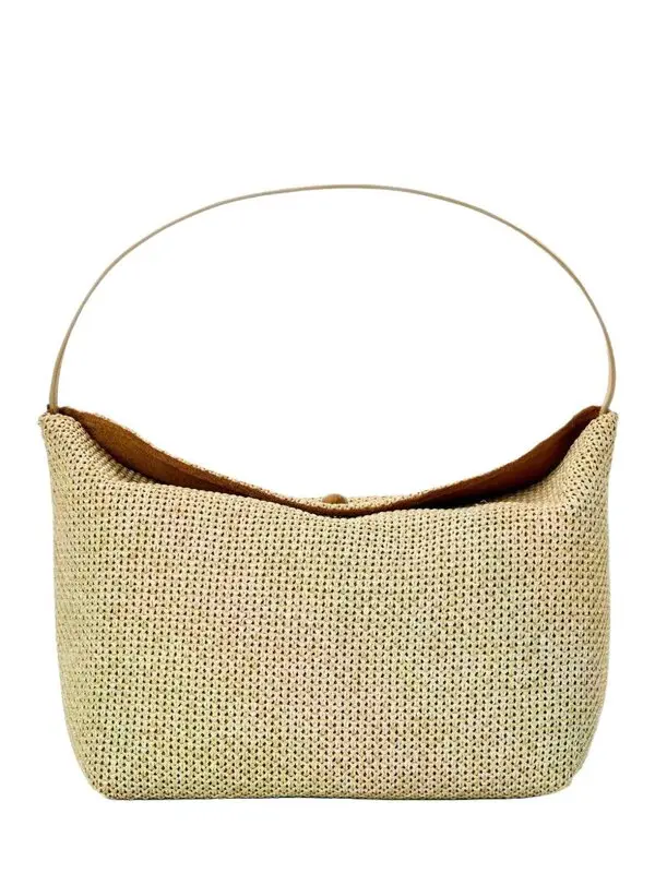 Christopher Esber Turnlock Raffia Shoulder Bag - Neutrals