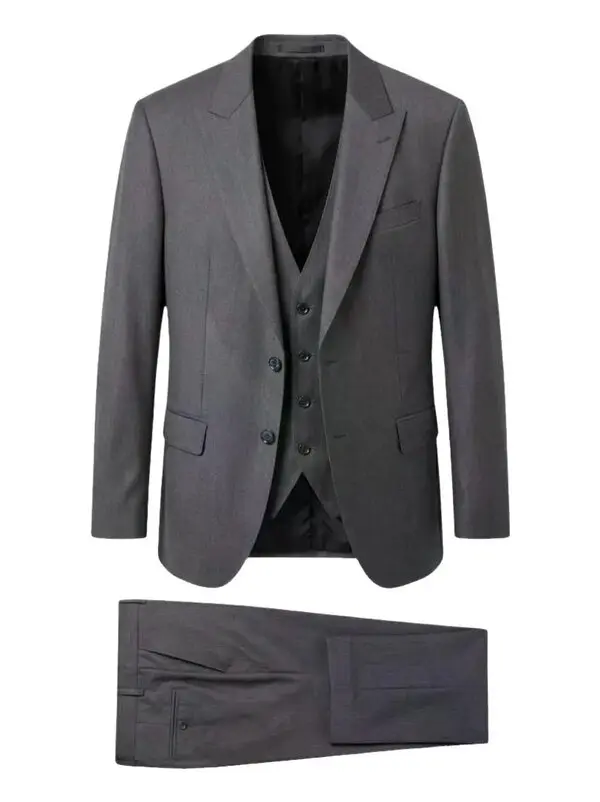 BOSS Peak-lapels Three-piece Suit - Grey
