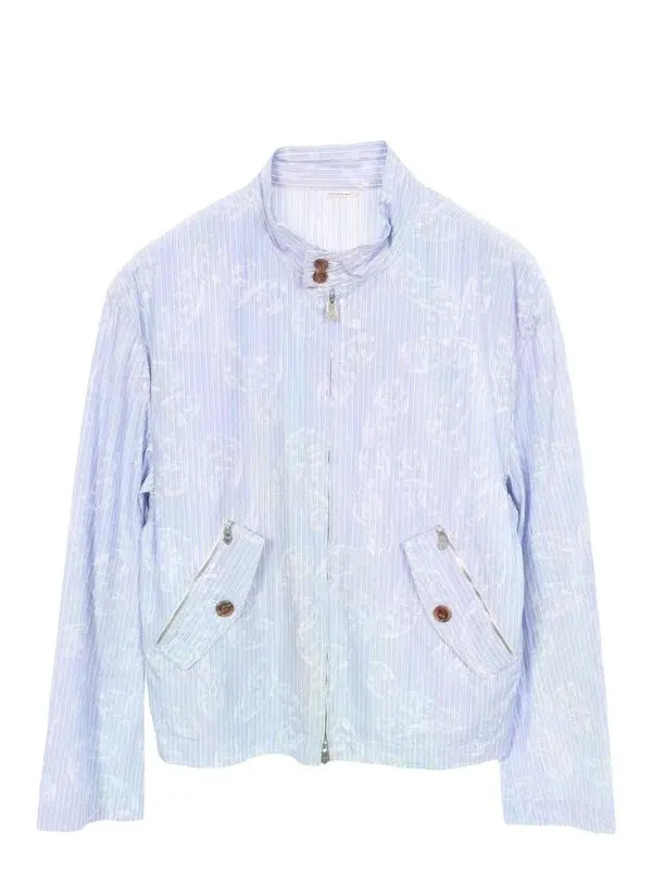 Hermès 2010s Chaîne D'ancre Stripe Jacket - Blue