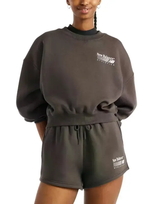 NEW BALANCE Trackside Fleece Crew Sweatshirt - Grey