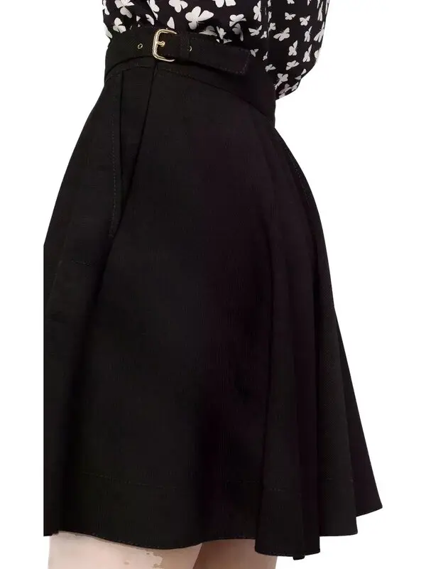 Red Valentino Side-buckled Mini-skirt - Black