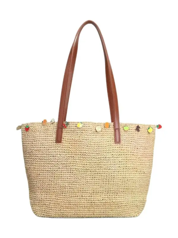 MC2 SAINT BARTH Logo-embroidered Shoulder Bag - Neutrals