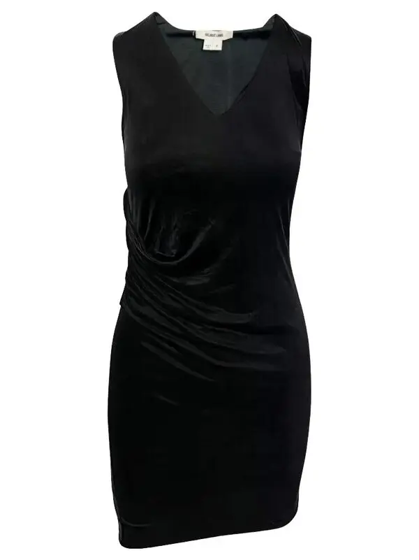 Helmut Lang Draped Sleeveless Dress - Black