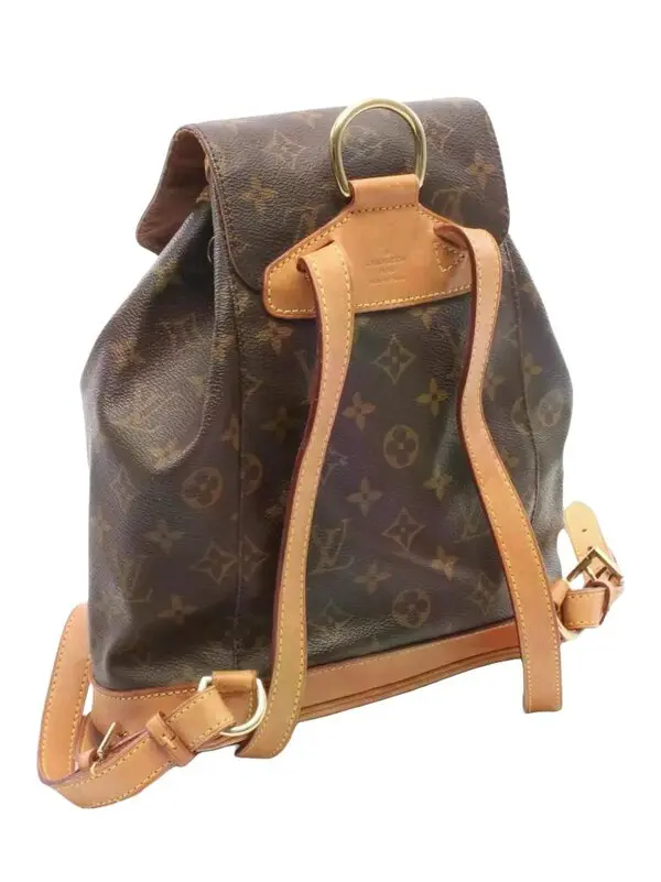 LOUIS VUITTON 2000 Mini Montsouris Monogram-pattern Backpack - Brown