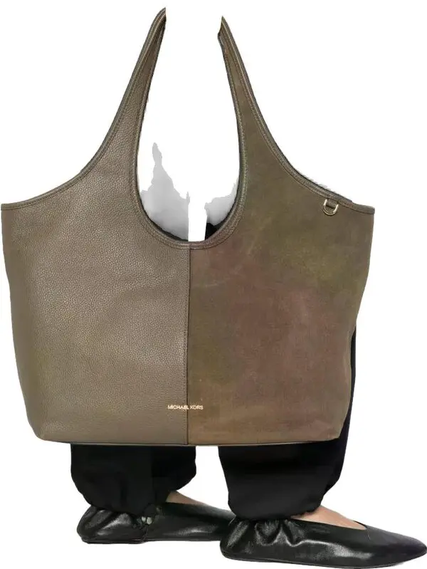 Michael Kors Large Henly Paneled Tote Bag - Green