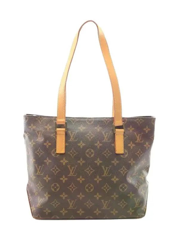 LOUIS VUITTON 2001 Monogram Cabas Piano Shoulder Bag - Brown
