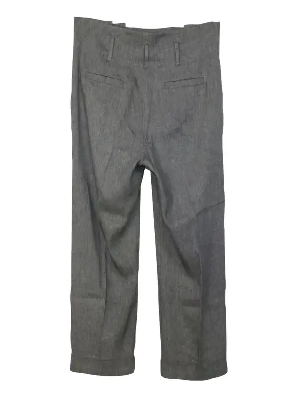 Brunello Cucinelli Pleated Herringbone Trousers - Grey