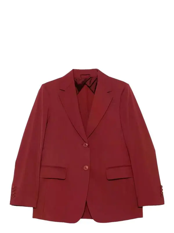Max Mara Mstassenzi Single-breasted Notched-lapels Blazer - Red