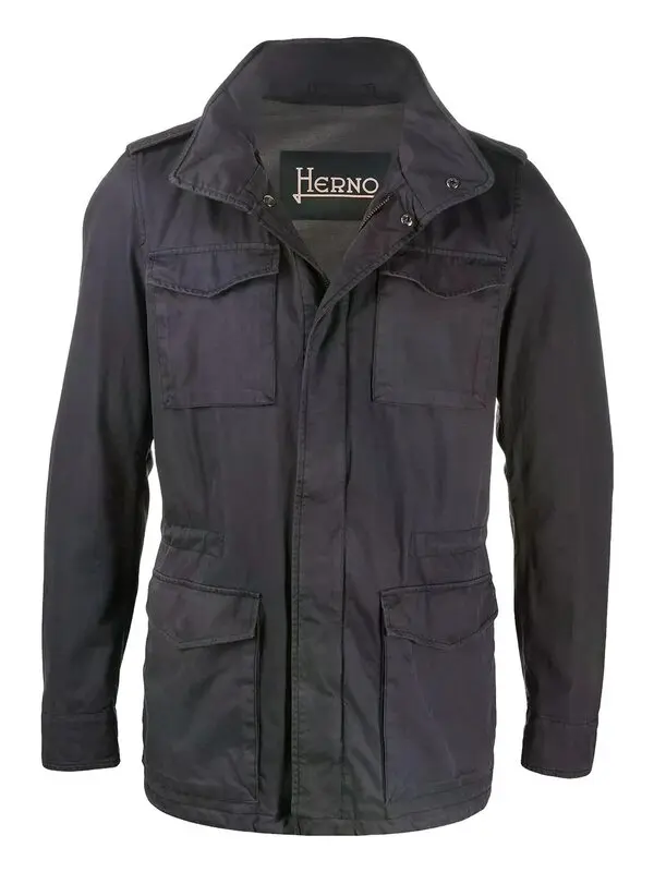 Herno Cargo-pocket Military Jacket - Blue