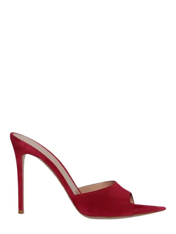 GIANVITO ROSSI Elle Suede Sandals - Red