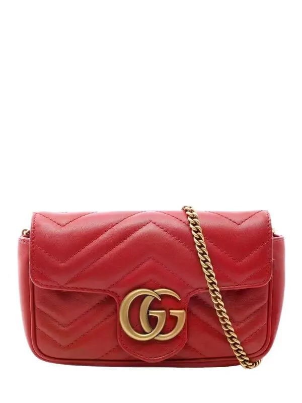 Gucci 2010s Gg Marmont Mini Bag - Red
