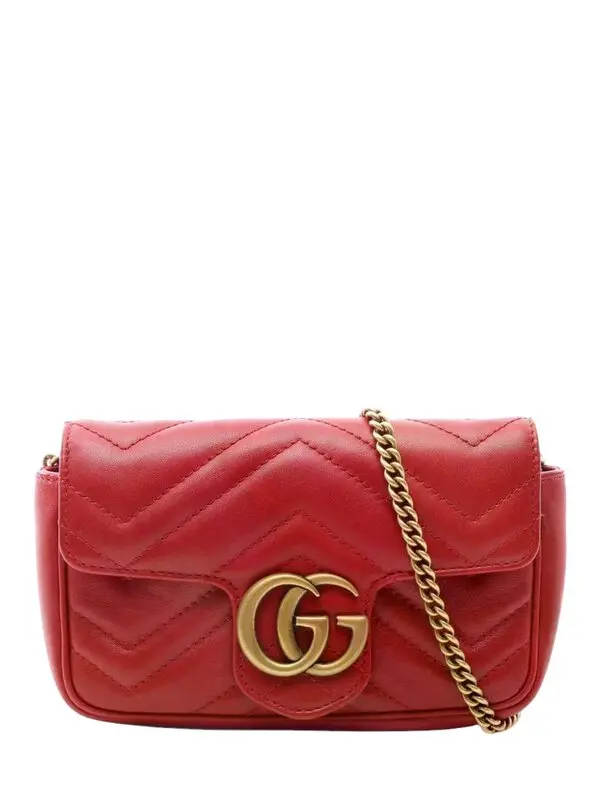Gucci 2010s Gg Marmont Mini Bag - Red