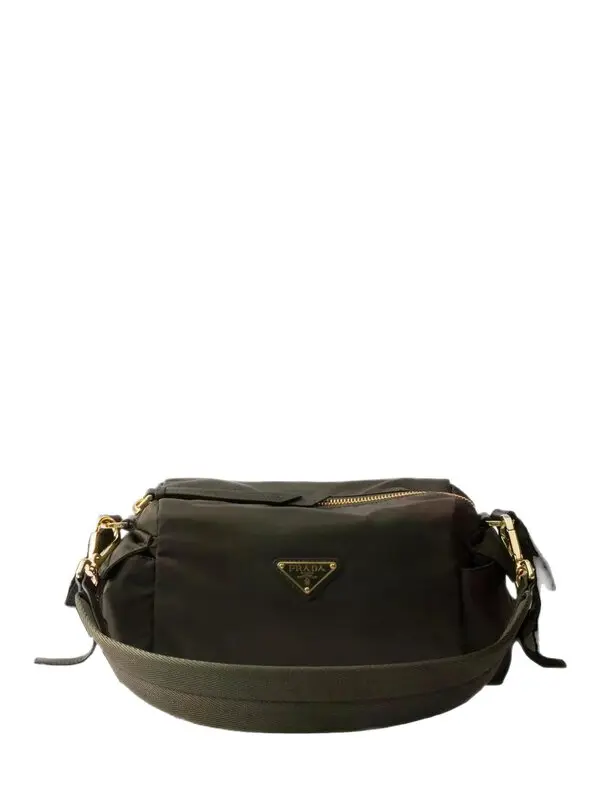 Prada Explore Small Re-nylon And Leather Shoulder Bag - Green