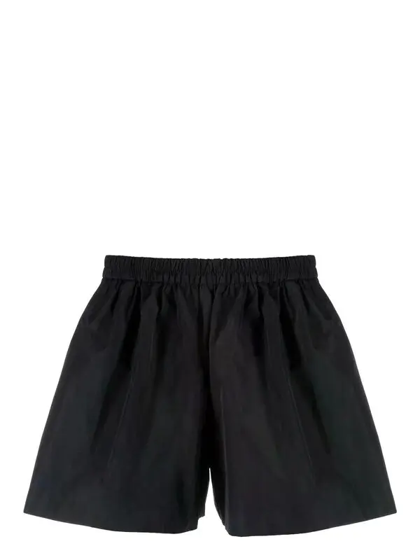 Red Valentino Pleated Flared Shorts - Black