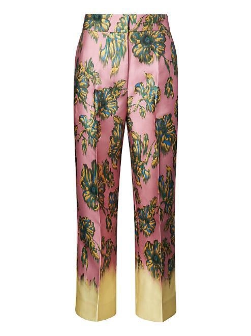 ALEMAIS Faye Wide-leg Satin Trousers - Multi