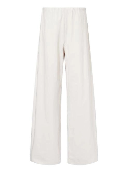Vince Colette Wide-leg Cotton Trousers - Oyster