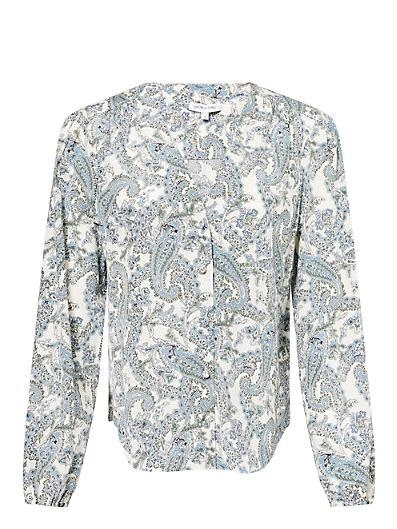 Veronica Beard Farah Paisley-print Silk-blend Blouse - Ecru Multi
