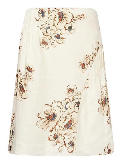 SIR. Freja Floral-pattern Linen Midi Skirt - Rosetta