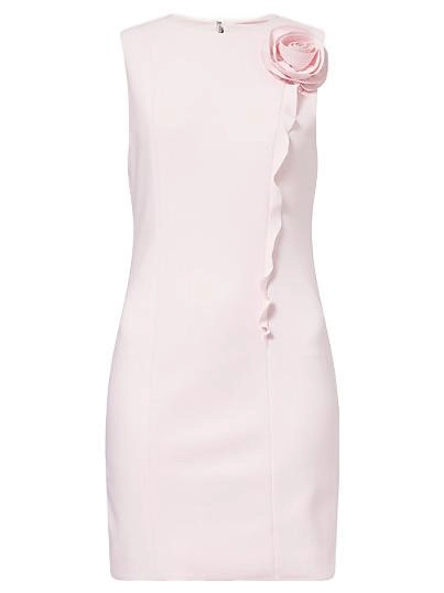 ROTATE BY BIRGER CHRISTENSEN Flower Sleeveless Crepe Mini Dress - Pink