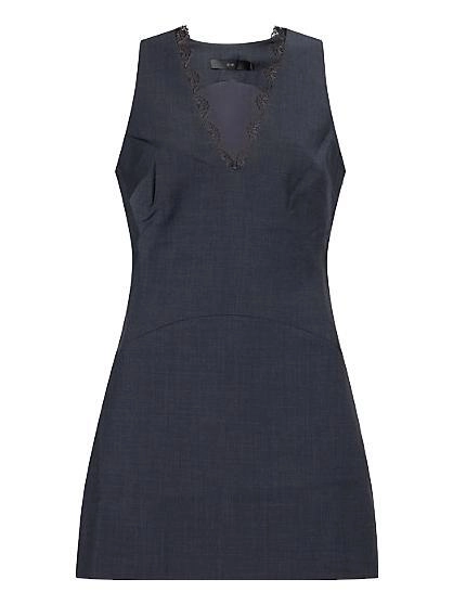 SIR. Mathias Wool-blend Mini Dress - Slate