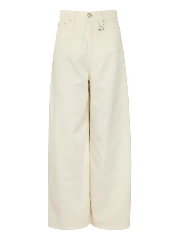 Sportmax Wide-leg Denim Jeans - Ivory