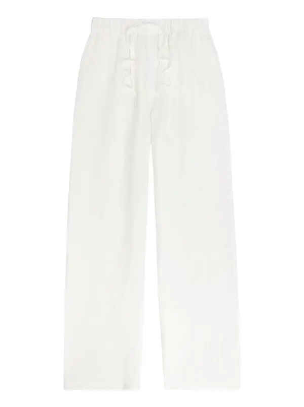 CHERRY LOS ANGELES Wide-leg Linen Beach Trousers - Ivory