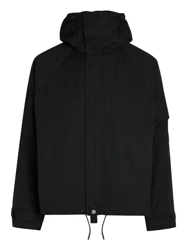 COLE BUXTON Hooded Cotton-blend Jacket - Black