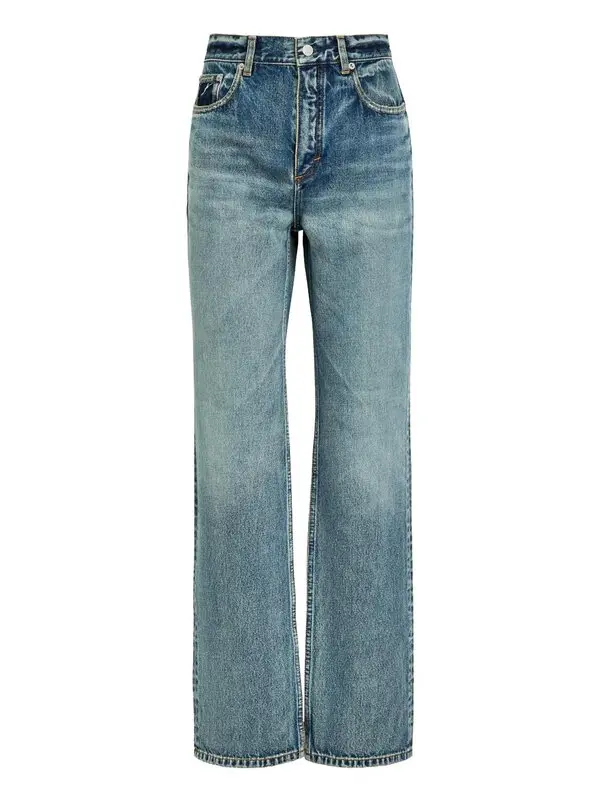 Alaïa Distressed Straight-leg Jeans - Denim