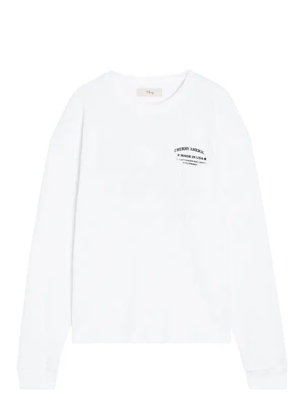 CHERRY LOS ANGELES Ranchwear Printed Waffle T-shirt - White