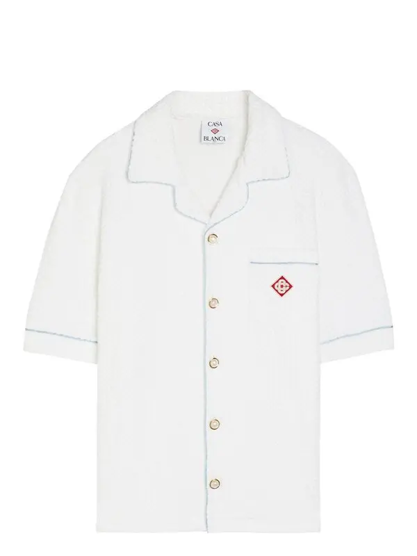 Casablanca Logo-monogrammed Terry Shirt - White