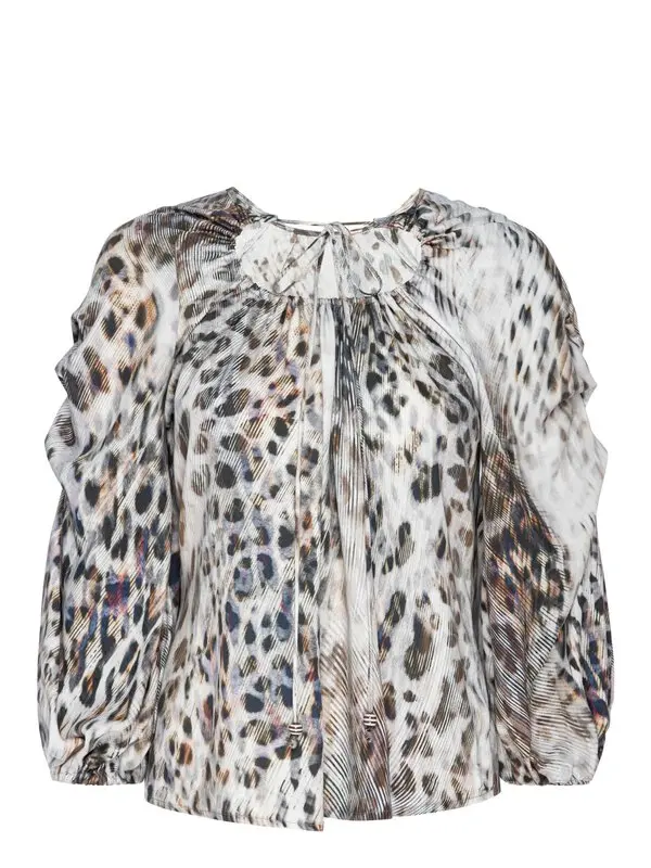 LAHIVE Neutrals / Cheetah Romance Reversible Top - Brown