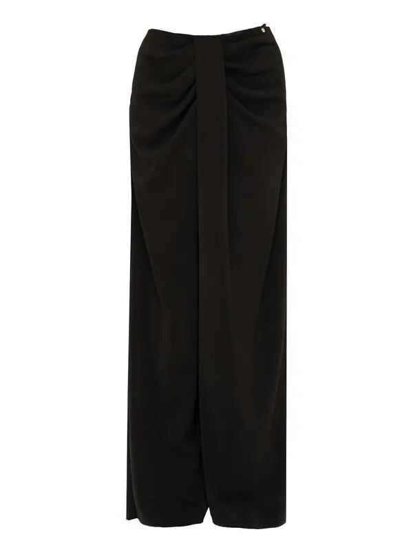 NISSA Loose Mid-rise Pants - Black