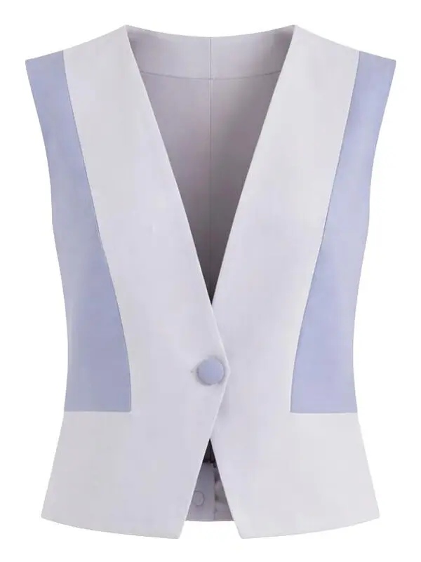 LUMINA ELIGMA V Button Vest Dark & Light Gray - Grey