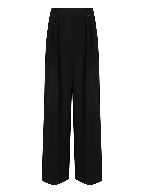 NISSA High-waisted Wide-leg Pants - Black