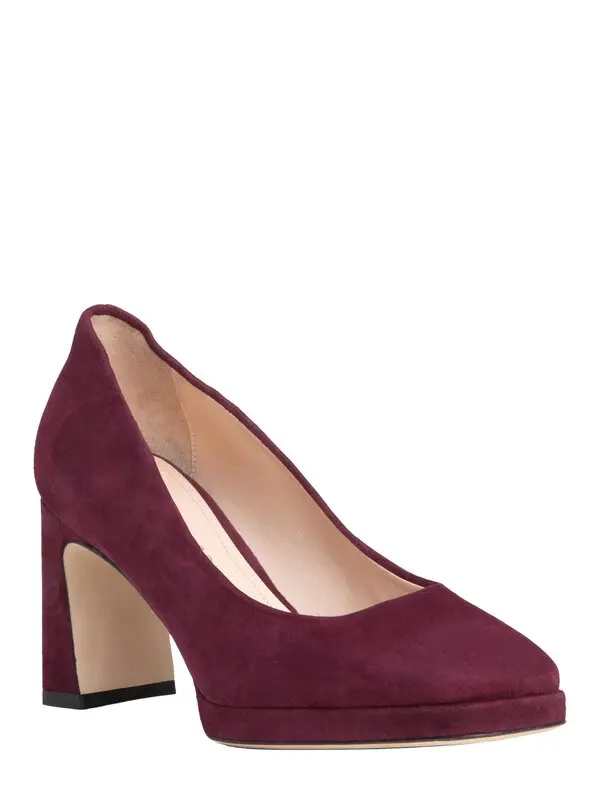 BEAUTIISOLES BY ROBYN SHREIBER Cristina Burgundy Day Night Platform Pump - Red